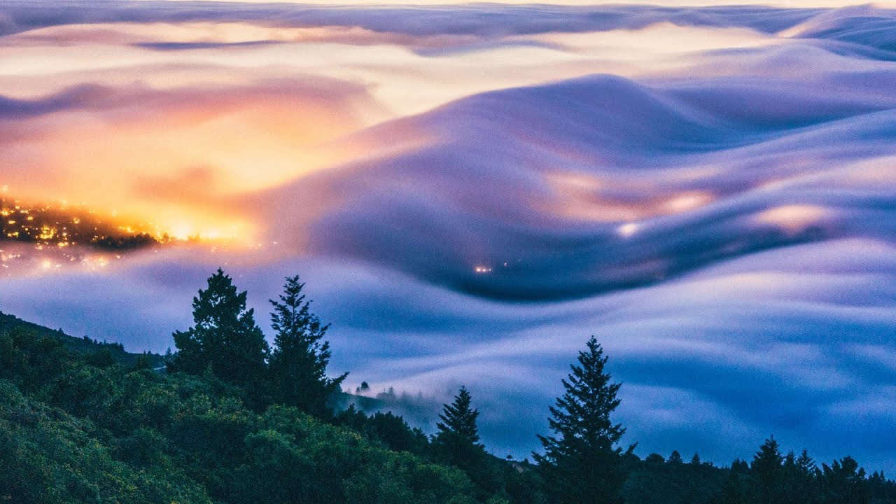 Timelapse of Fog Waves rolling into Mt. Tamalpais State Park in ...