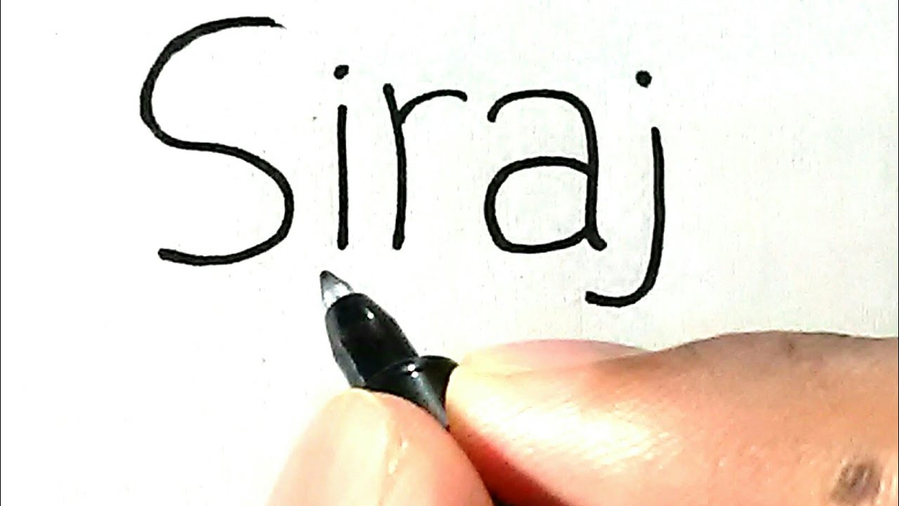 How to Turn word SIRAJ into Mohammed Siraj Drawing - YouTube