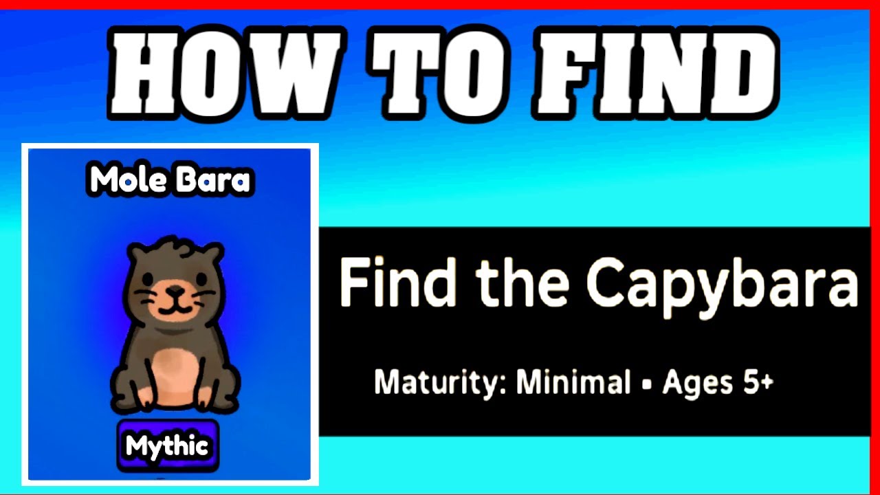 How To Find MOLE BARA in FIND THE CAPYBARA [ROBLOX] [Update ...