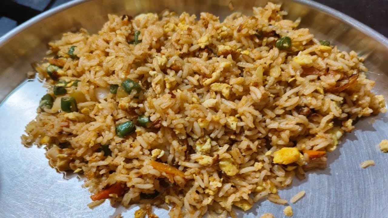 Street Style Egg Fried Rice | Spicy Egg Rice Recipe - YouTube