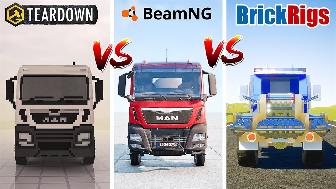Teardown TANKER TRUCK vs BeamNG TANKER TRUCK vs Brick Rigs TANKER TRUCK ...