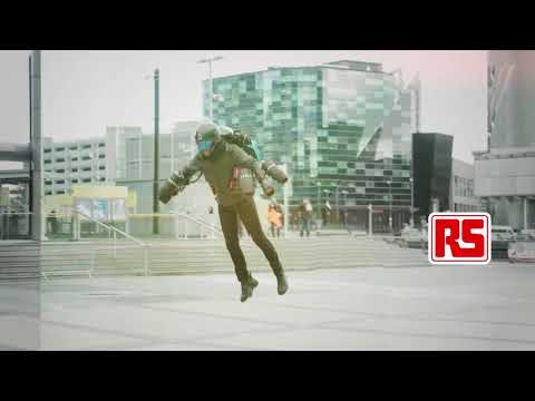 RS Truck launch supported by Richard Browning in his Gravity Jet Suit