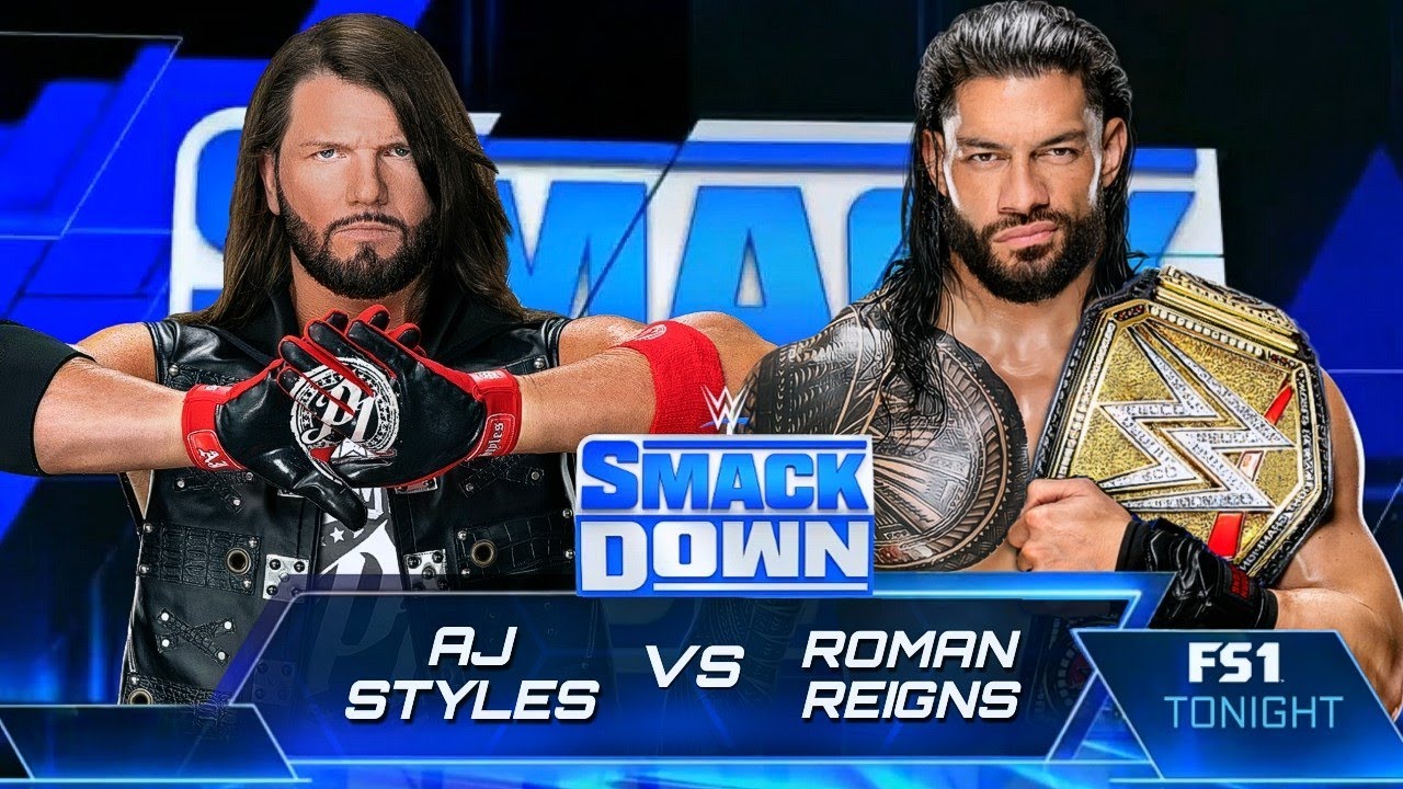 WWE 2K23 - AJ Styles Vs Roman Reigns | WWE SmackDown - YouTube