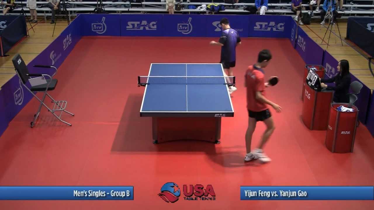 Men's Singles Prelims: Yijun Feng vs. Yanjun Gao - 2012 North American ...