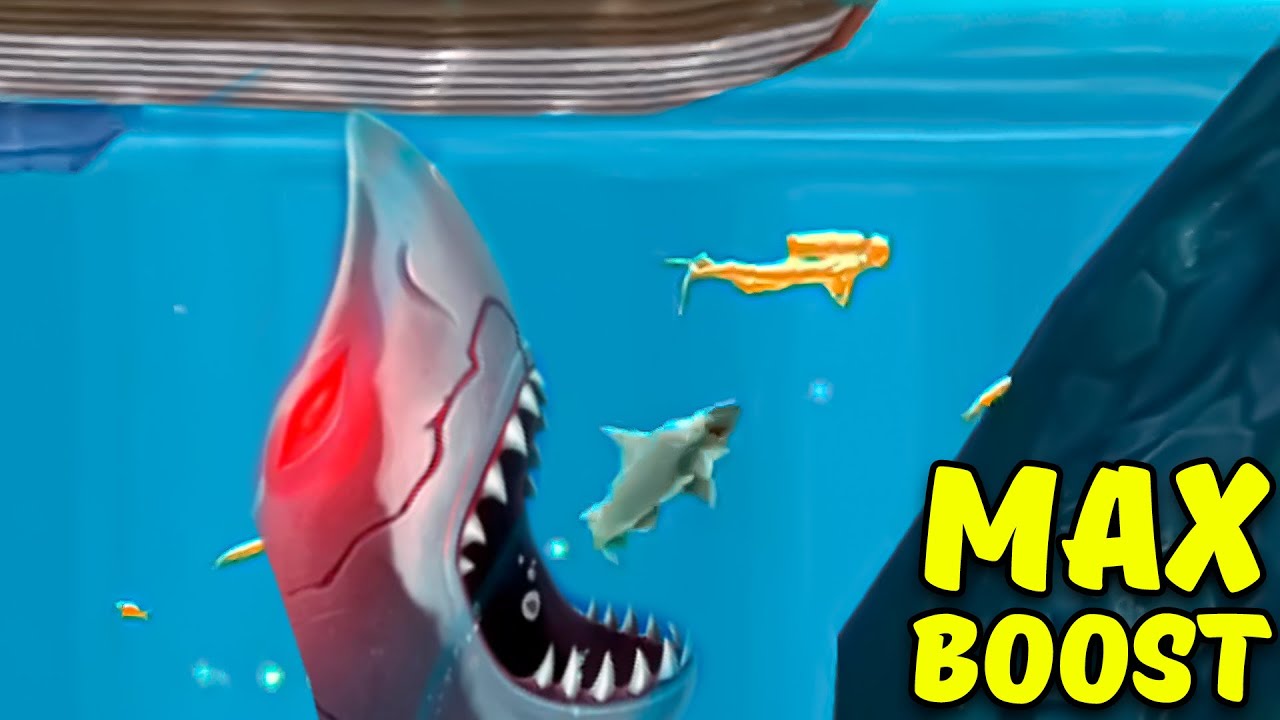 REEF SHARK FULL BOOST | New Skin Mod All 27 Sharks Unlocked | Hungry ...