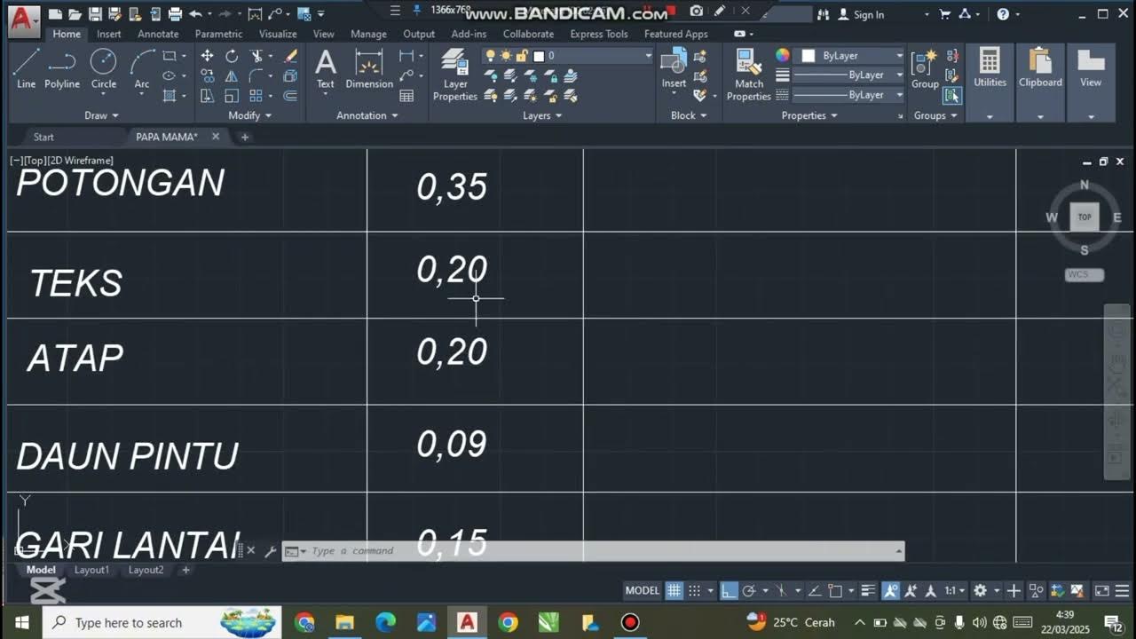 Part 9 #belajar membuat tabbel dan belajar menggunakan layer pada autocad - YouTube