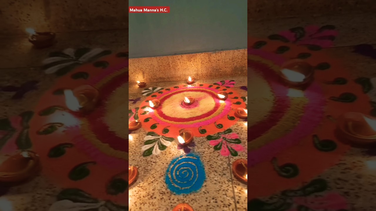 Beautiful Rangoli Creation...How I prepare my Beautiful Rangoli # ...