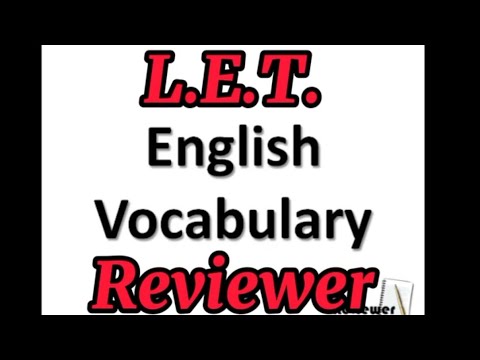 LET Reviewer | Gen Ed - English Vocabulary - YouTube