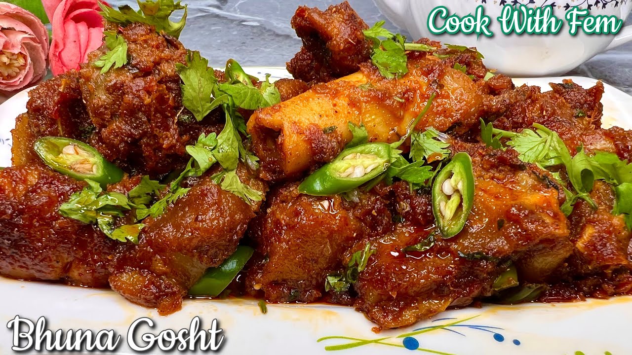 BHUNA GOSHT (Ramzan Quick Recipe) EASY BHUNA MUTTON FRY | QUICK MUTTON ...