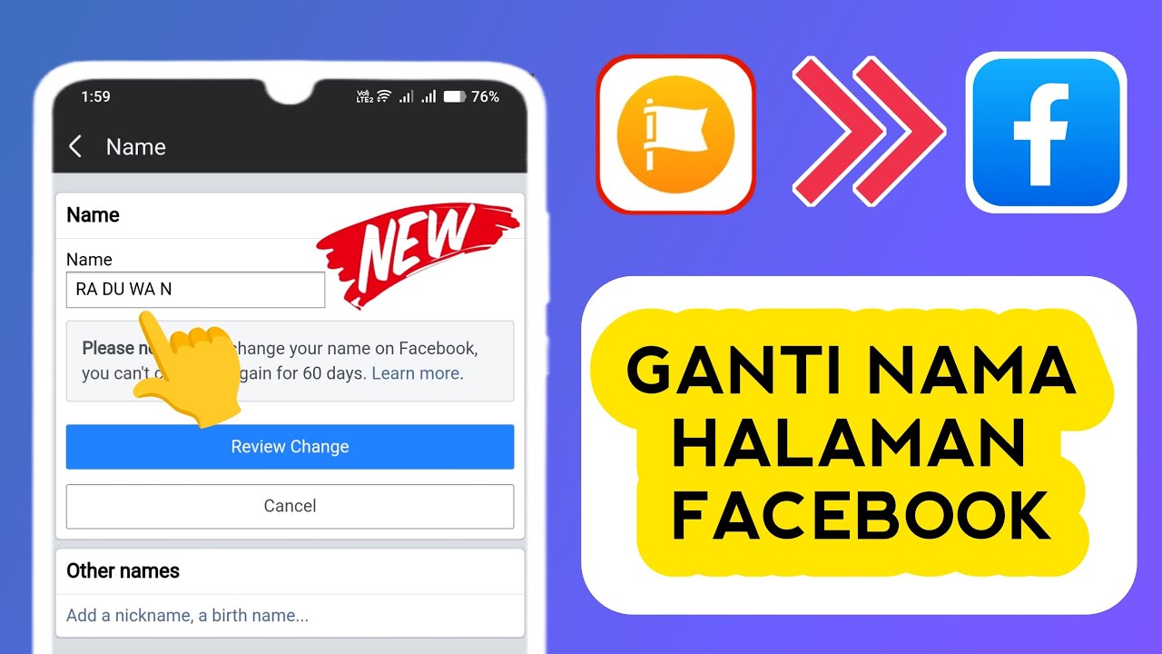 Cara Mengganti Nama Halaman Facebook || cara mengganti nama halaman ...