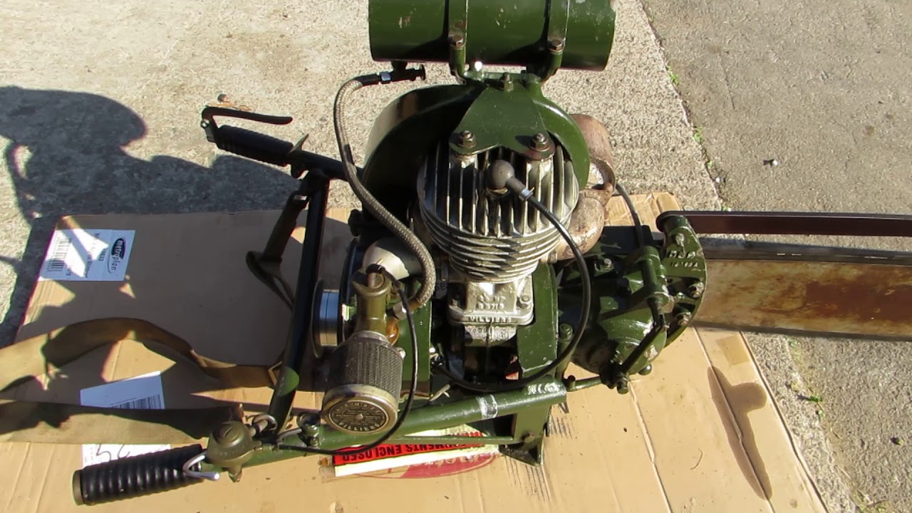 Danarm MKI, WWII two man vintage chainsaw. - YouTube