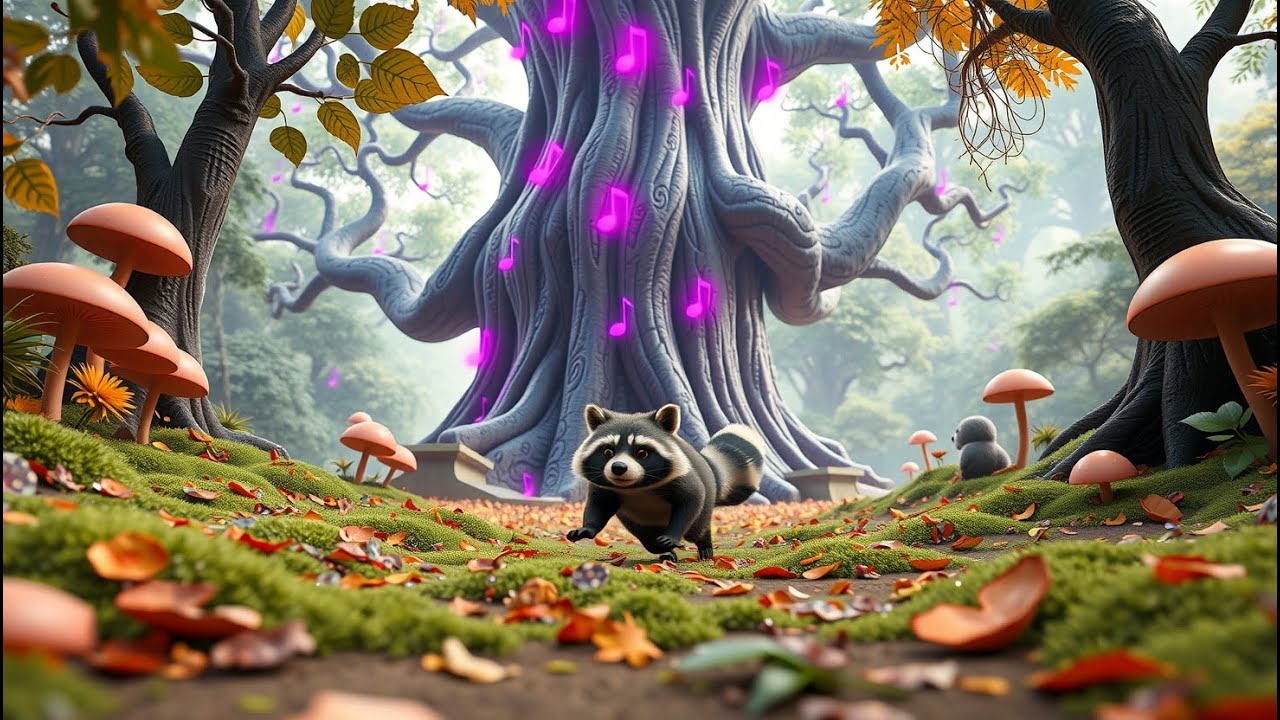 Rusty Raccoon Rocks the Music Tree | Popular Nursery Rhyme ...