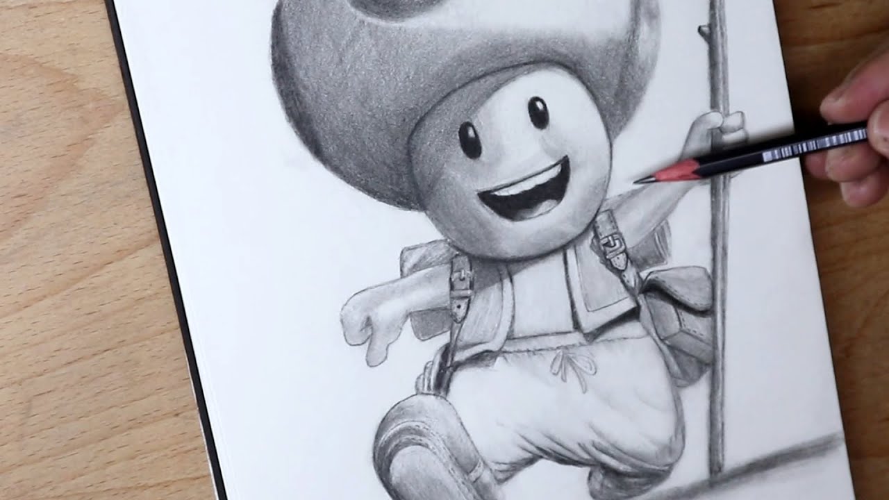 drawing Toad | Super Mario Bros. | findpea pencil drawing - YouTube