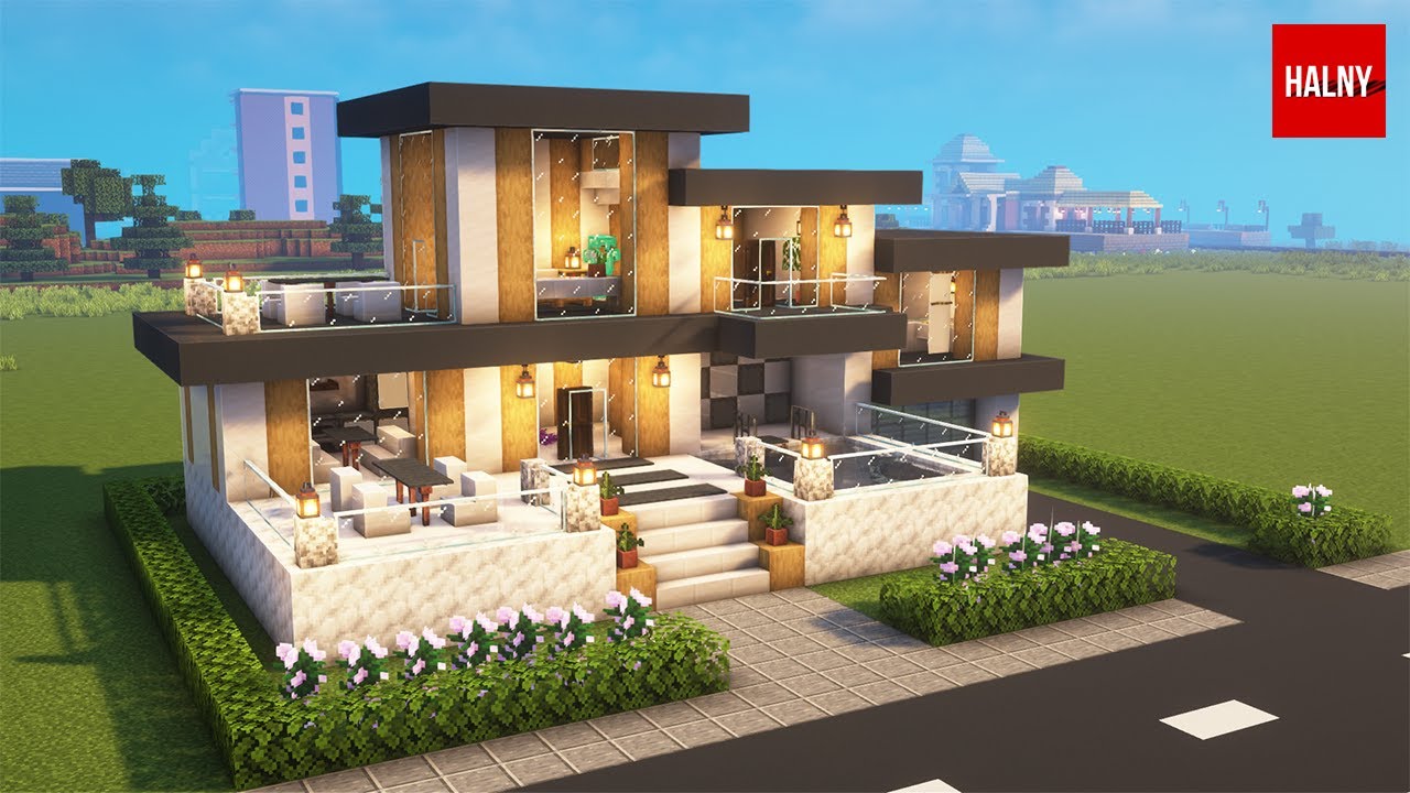 Minecraft mansion tutorial (HALNY) - YouTube