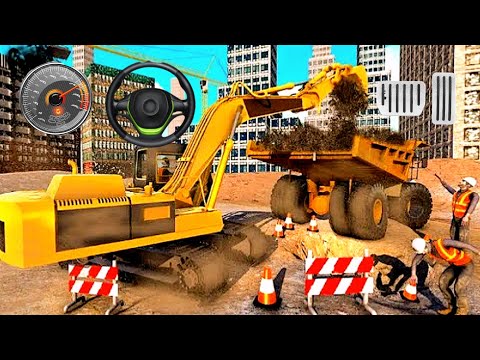 real construction simulator - #6 driving excavator & truck bulldozer ...