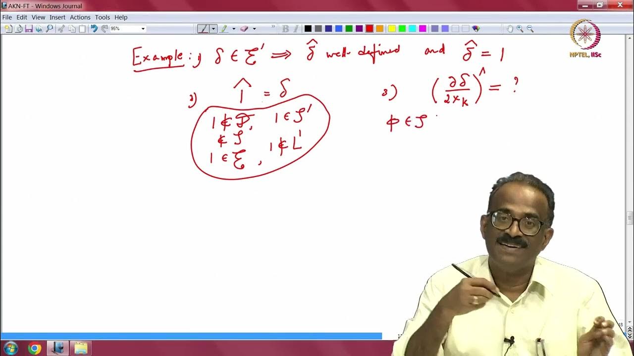 Lec 22 Fourier transform of a tempered distribution, convolution - YouTube