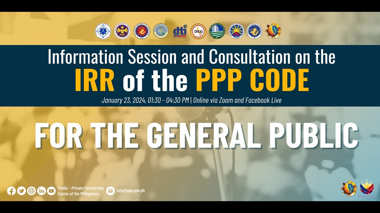 𝐈𝐧𝐟𝐨𝐫𝐦𝐚𝐭𝐢𝐨𝐧 𝐒𝐞𝐬𝐬𝐢𝐨𝐧 𝐚𝐧𝐝 𝐂𝐨𝐧𝐬𝐮𝐥𝐭𝐚𝐭𝐢𝐨𝐧 𝐨𝐧 𝐭𝐡𝐞 𝐏𝐮𝐛𝐥𝐢𝐜-𝐏𝐫𝐢𝐯𝐚𝐭𝐞 𝐏𝐚𝐫𝐭𝐧𝐞𝐫𝐬𝐡𝐢𝐩 ...