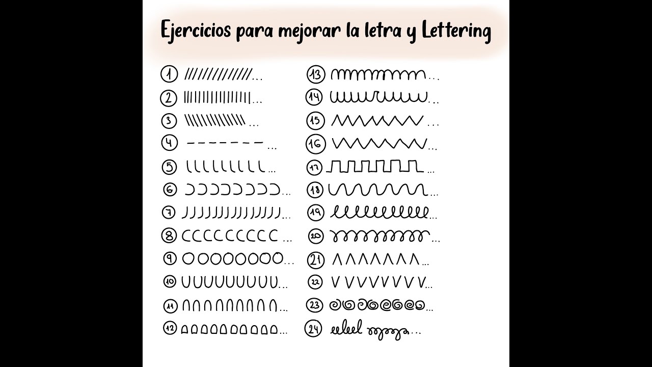 Ejercicios para mejorar la letra y el lettering Parte 1 - YouTube