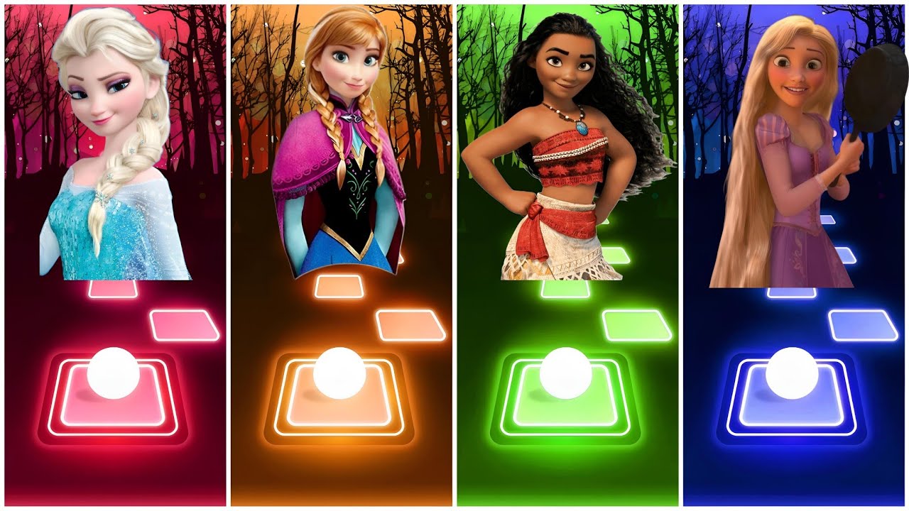 Elsa Let it go || Moana How far I'll go || Anna Do you want build a ...