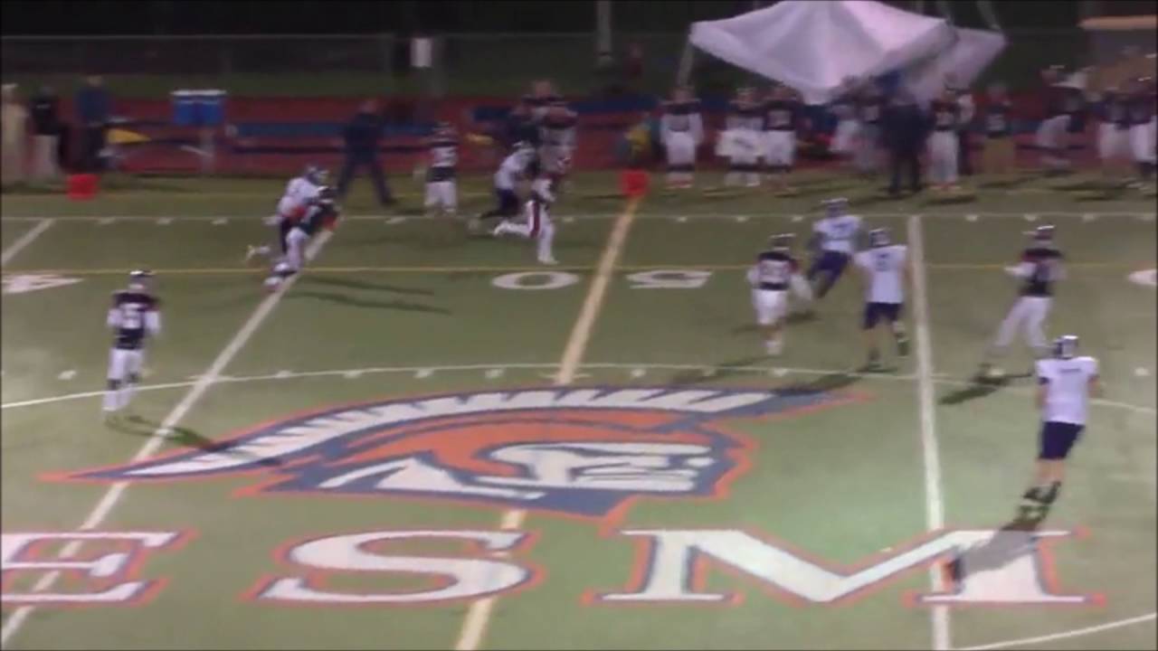 Greg Buck's punt return for TD gives ESM playoff win - YouTube