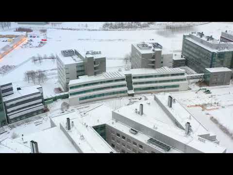 A Snowy 'Winter Morning' @ University of Helsinki, Viikki Campus, 4K ...