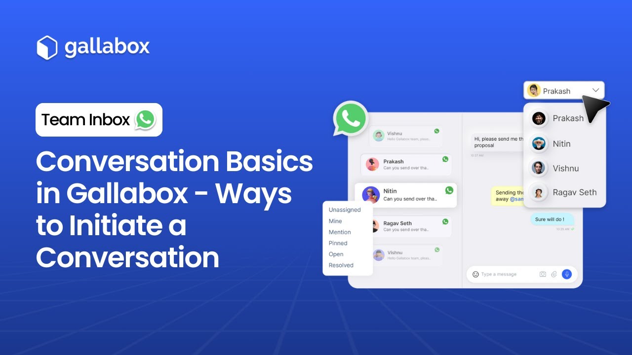 Conversation Basics in Gallabox - Ways to Initiate a Conversation - YouTube