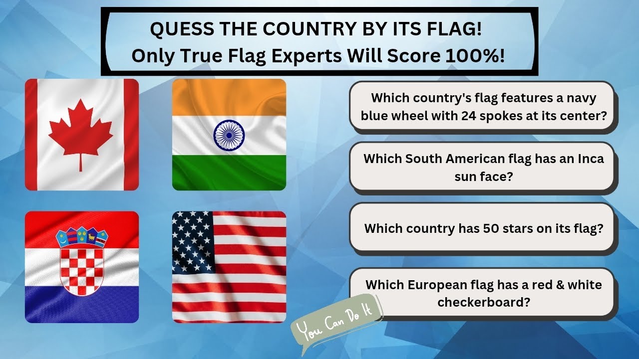 Guess the country by its flag! |Only true flag experts can score 100% ...