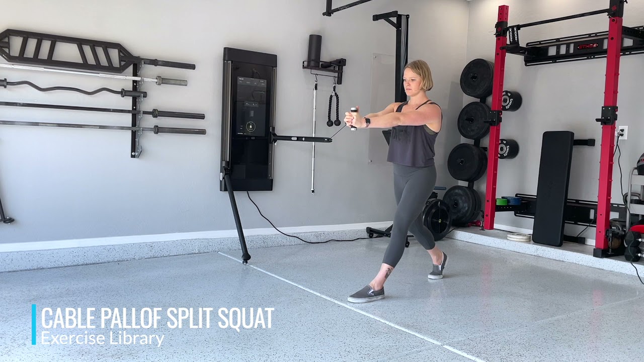 Cable Pallof Split Squat - YouTube
