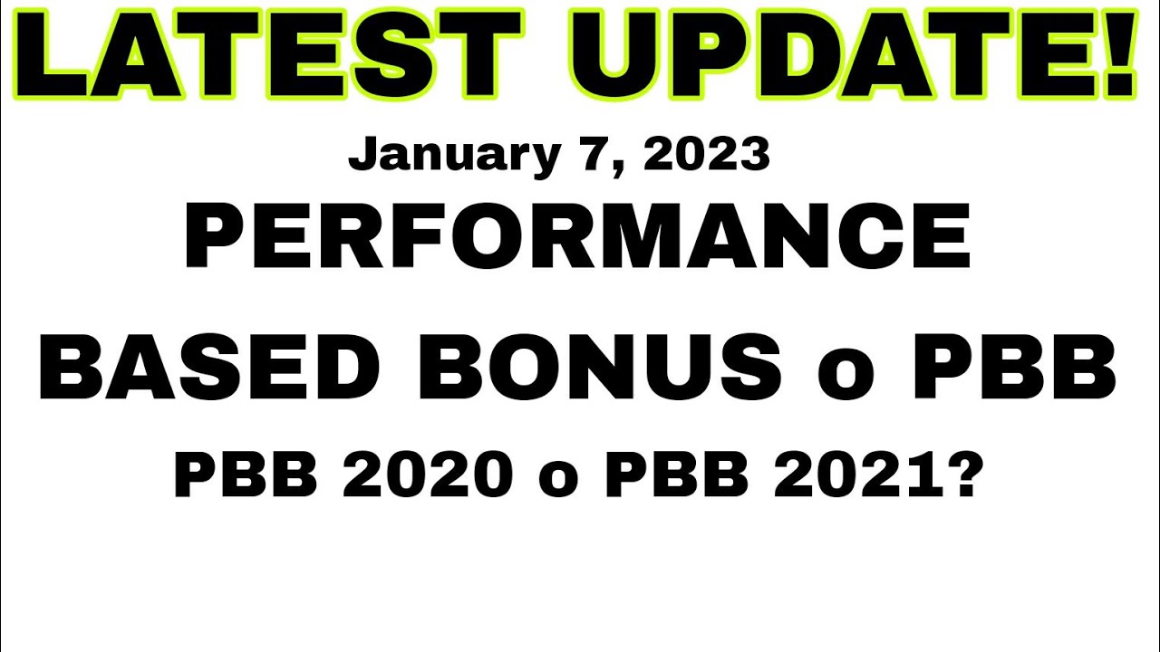 Performance based bonus o PBB (PBB 2020 o PBB 2021?). - YouTube