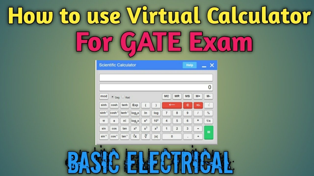 How to use virtual calculator? || For GATE Exam - YouTube