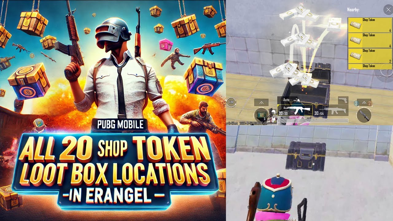 ALL TOP 20 SHOP TOKEN CRATE LOCATIONS IN PUBG | BGMI MOBILE - ERANGEL ...