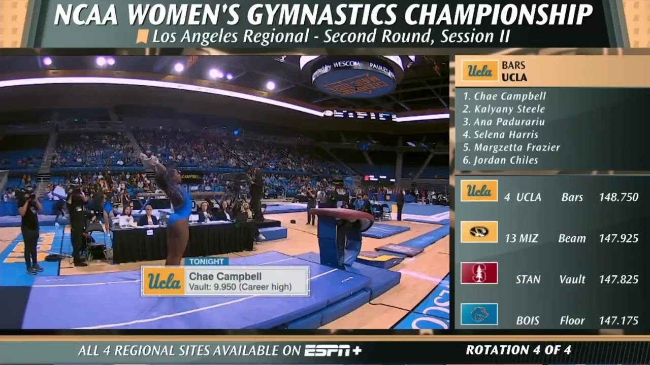 UCLA Gymnastics scores season-high on vault at NCAA Regionals - YouTube