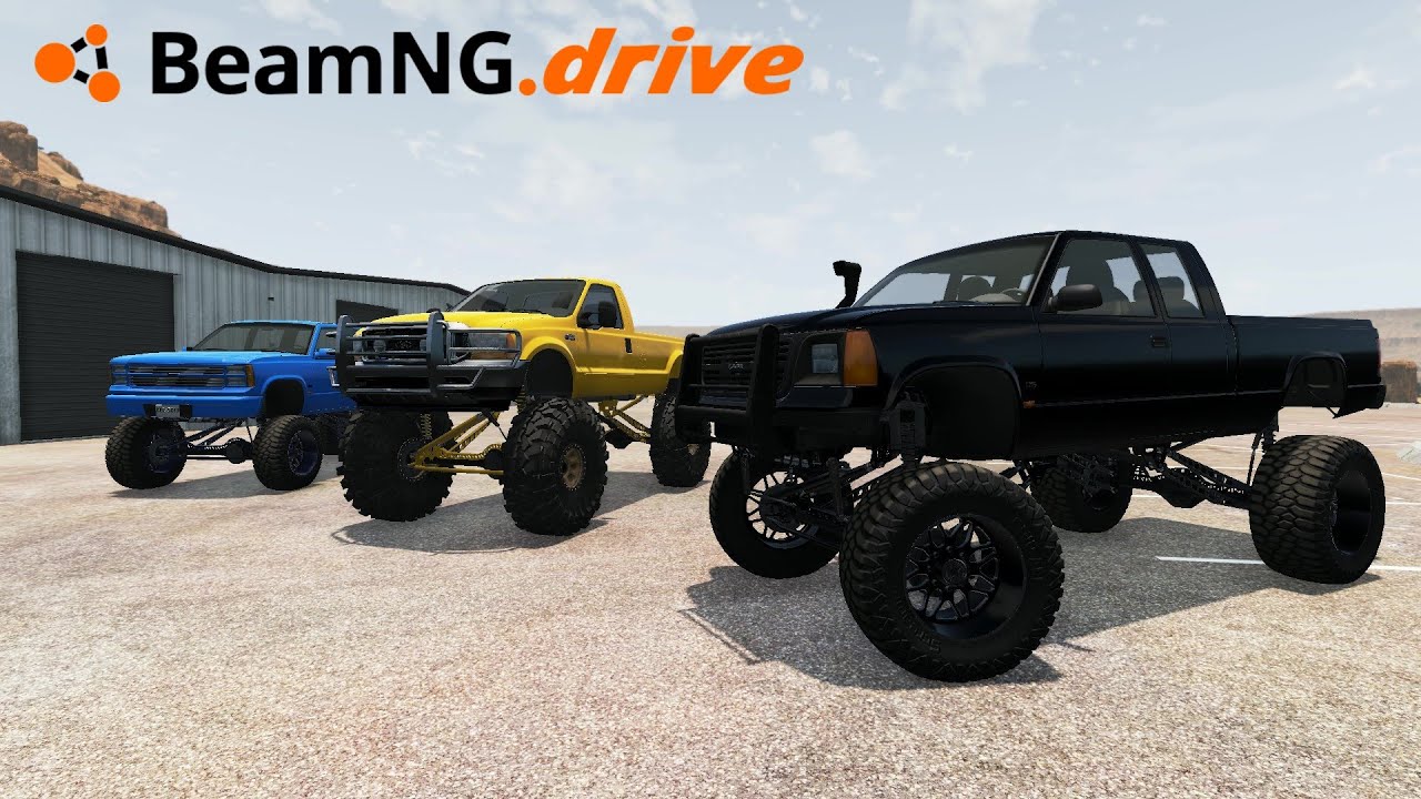 BEAMNG.DRIVE MP | OFFROADING IN OUR FRESHLEY BUILT SEMA TRUCKS!! - YouTube