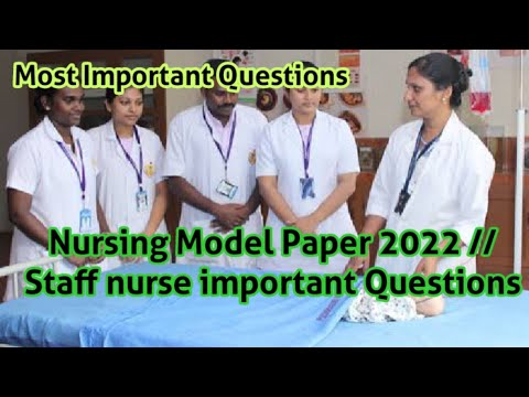 Nursing Model Paper 2022 // Staff nurse important Questions - YouTube