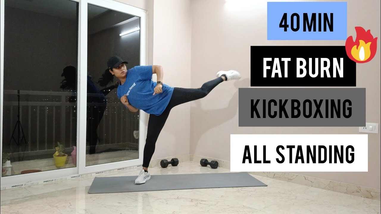 Day 27 - 40 Min High Intense Fat Burn - Cardio Kickboxing | All ...