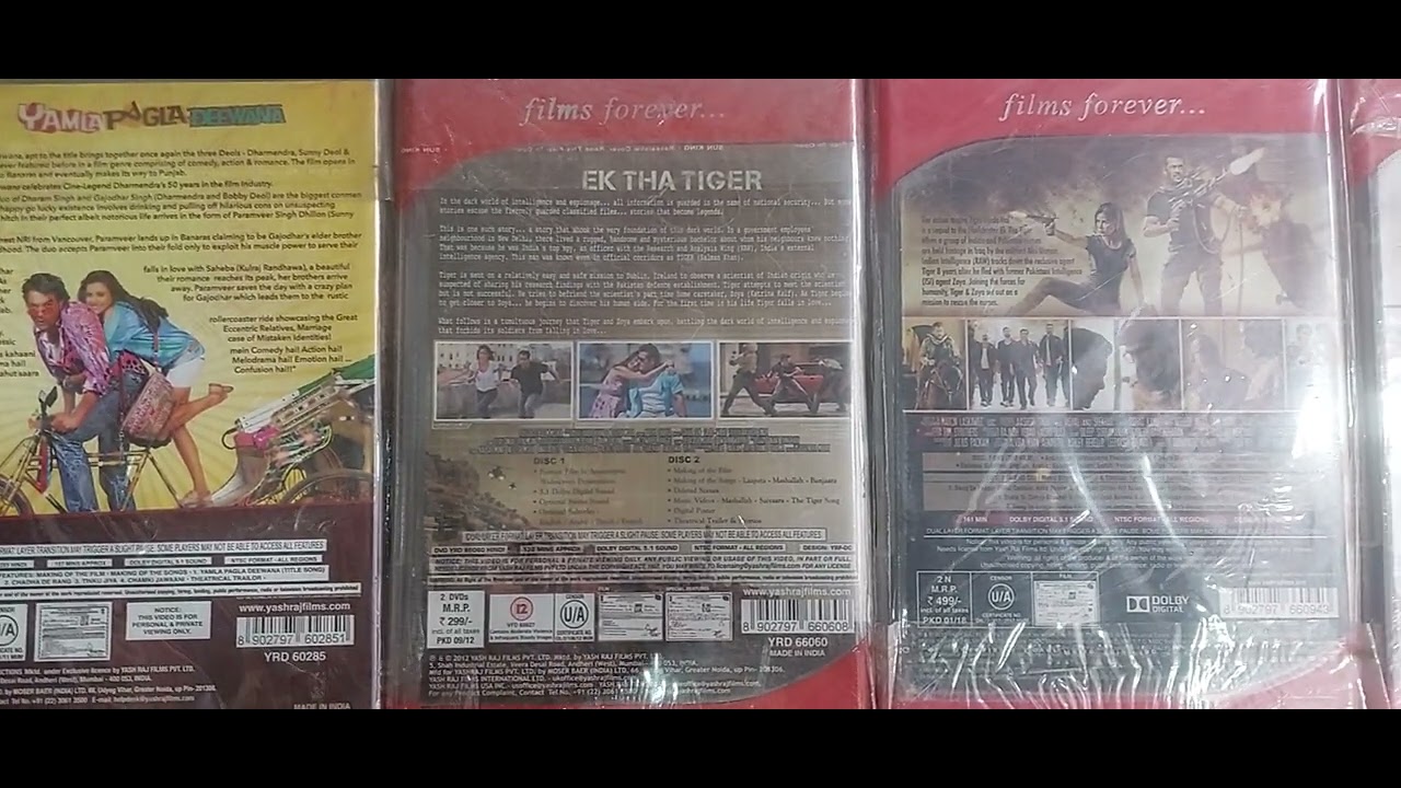 yrf dvd #bollywood movies DVD collection #dharmendra #Salman khan - YouTube