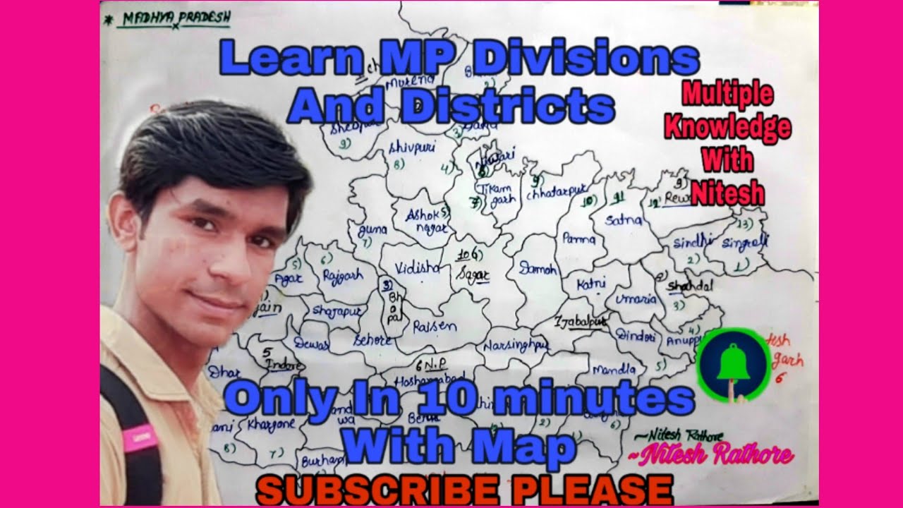 MP Divisions And Districts On map - YouTube