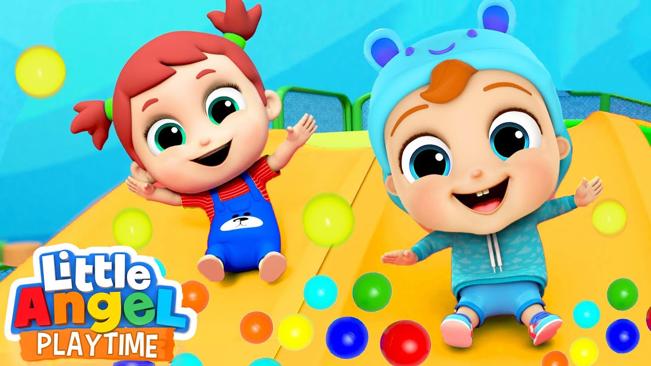 Ten Babies On The Slide | Fun Sing Along Songs by Little Angel Playtime ...