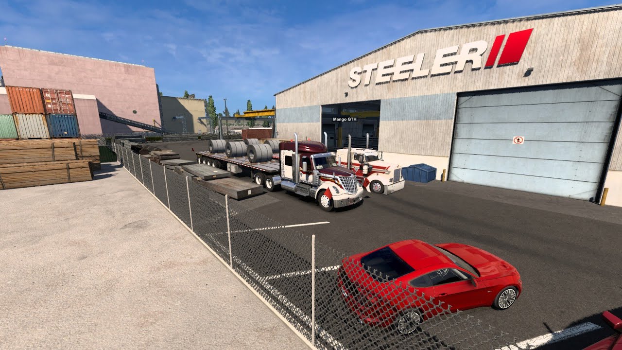 ATS EP.41 Convoys รับโหลด Metal Coil จำนวน 2 คัน ไปส่งที่เมือง Ontario ...