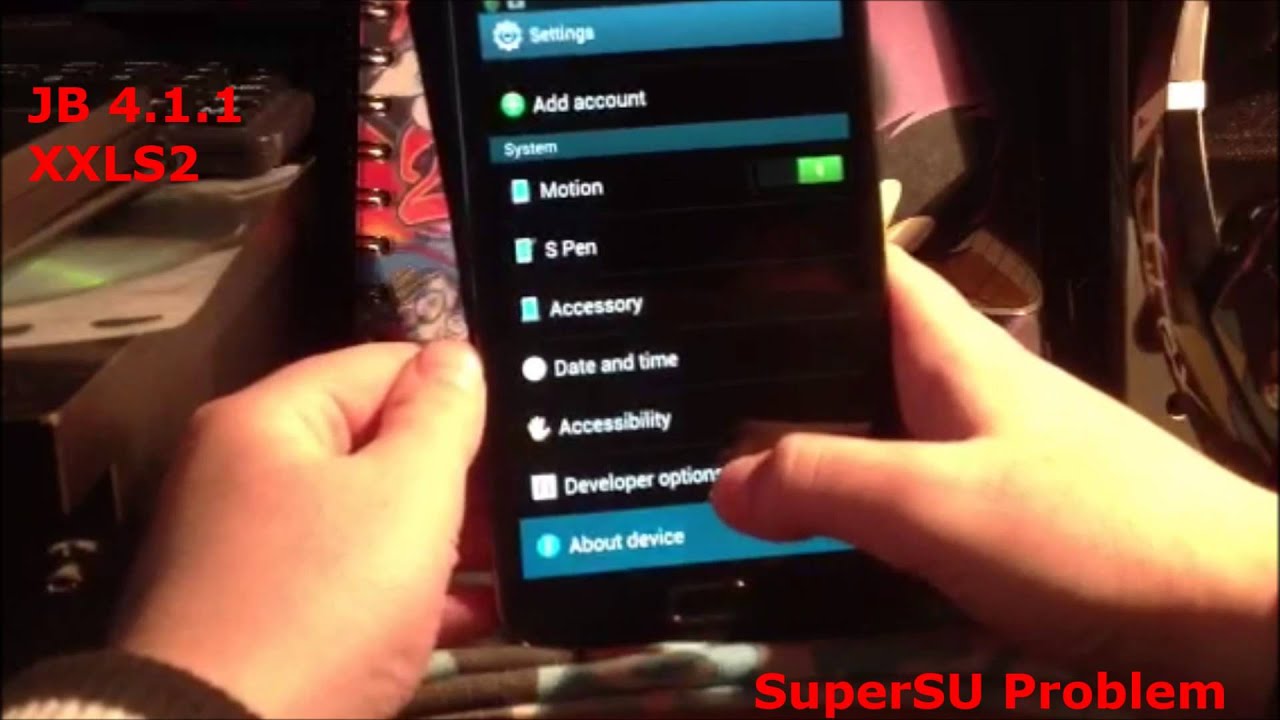 Galaxy Note SuperSU Problem - Yiannis75_XDA - YouTube