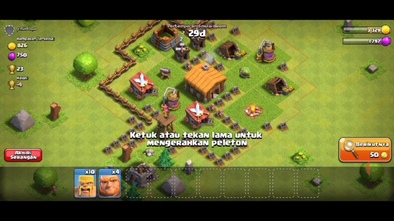 Replay Game Coc Th. 3 Menggunakan Prajurit Raksasa dan Barbar ! - YouTube