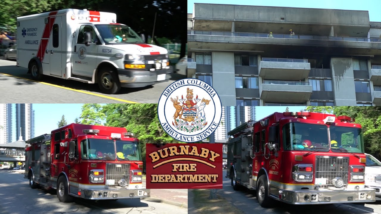 Burnaby High Rise Fire Responses & Scene Footage - YouTube