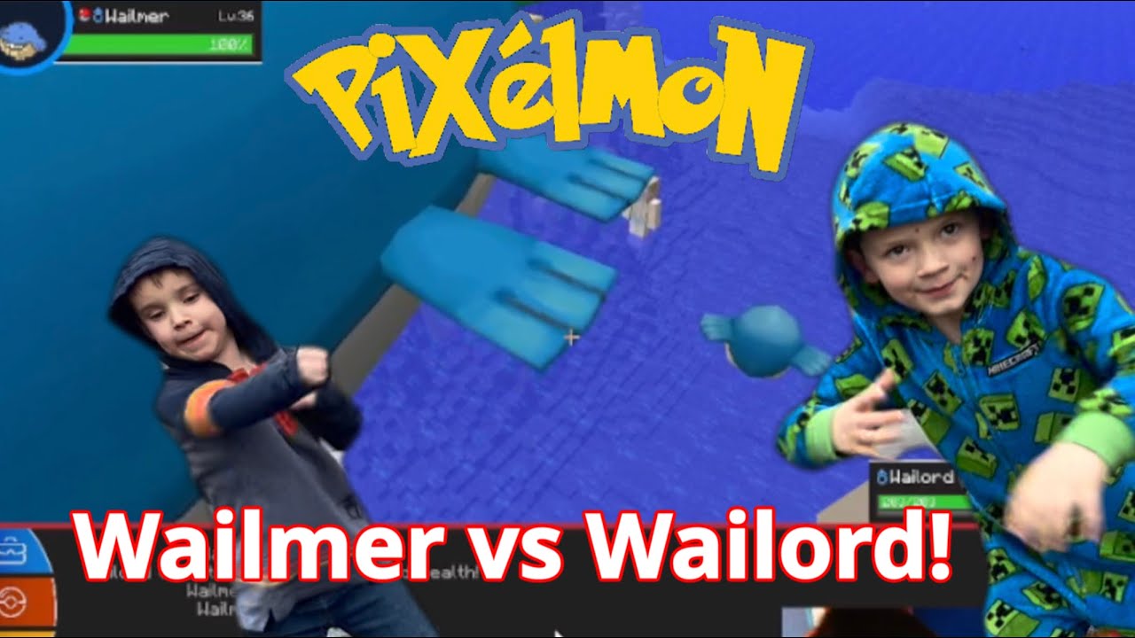 12 Teddy and Rowan - Pixelmon - Wailmer vs Wailord! - YouTube