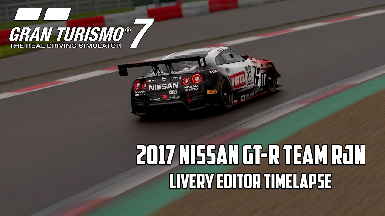 Nissan Team RJN 2017 (Livery Editor Timelapse) [GT7] - YouTube