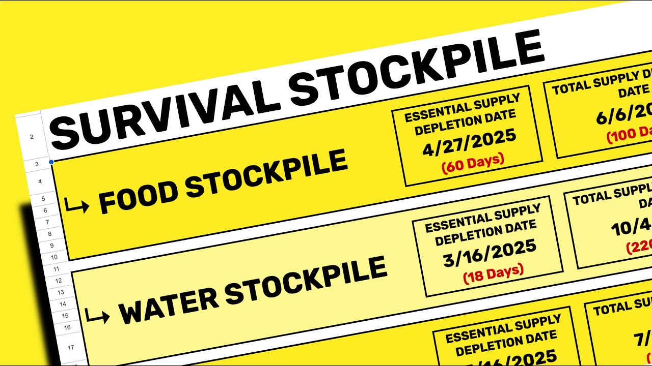 10 Year Survival Stockpile Inventory Tracker - YouTube