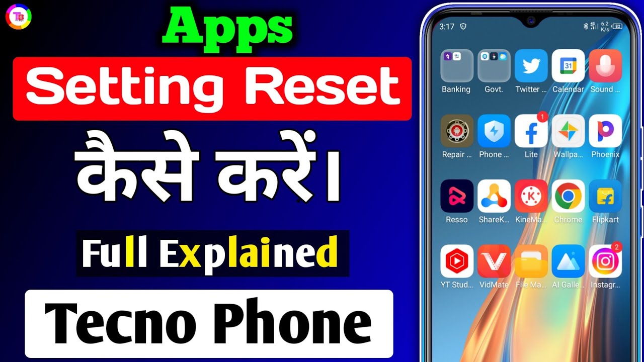 Tecno Phone Apps Setting Reset Kaise Kare | How To Reset Apps Setting ...