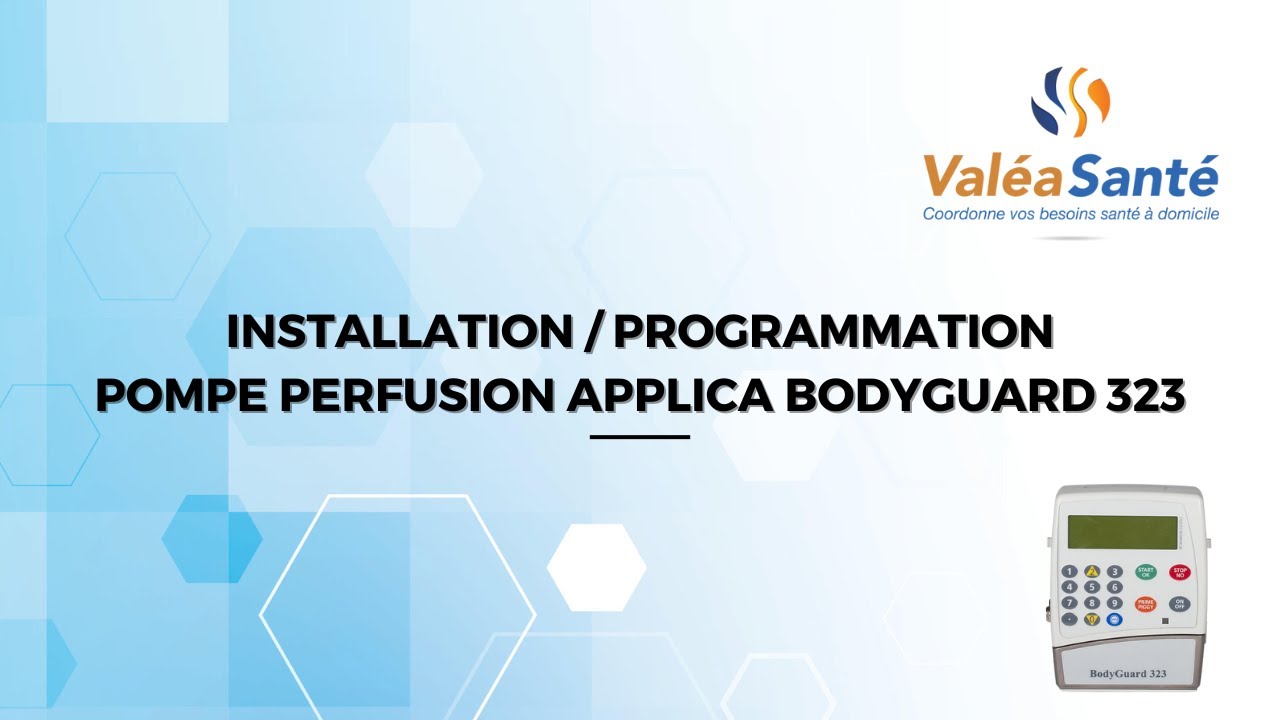 Installation/Programmation pompe perfusion Applica Bodyguard 323 - YouTube