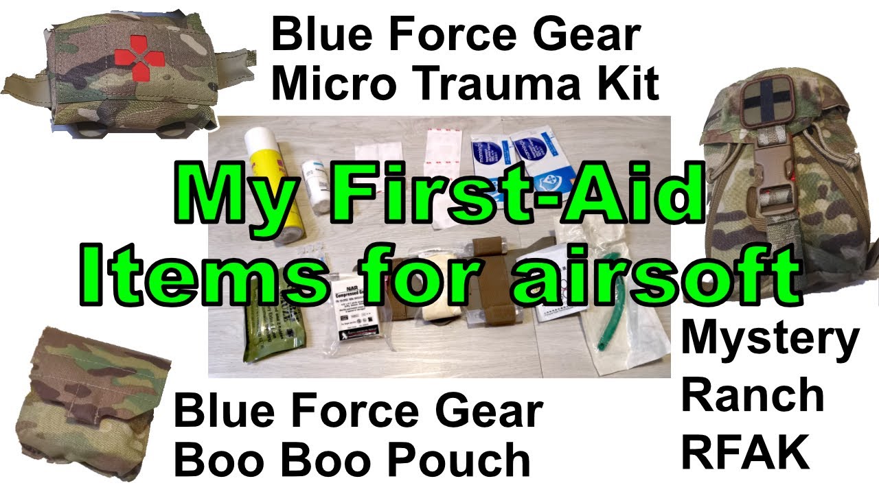 Blue Force Gear boo boo pouch, Micro trauma Kit, Mystery Ranch RFAK, My ...