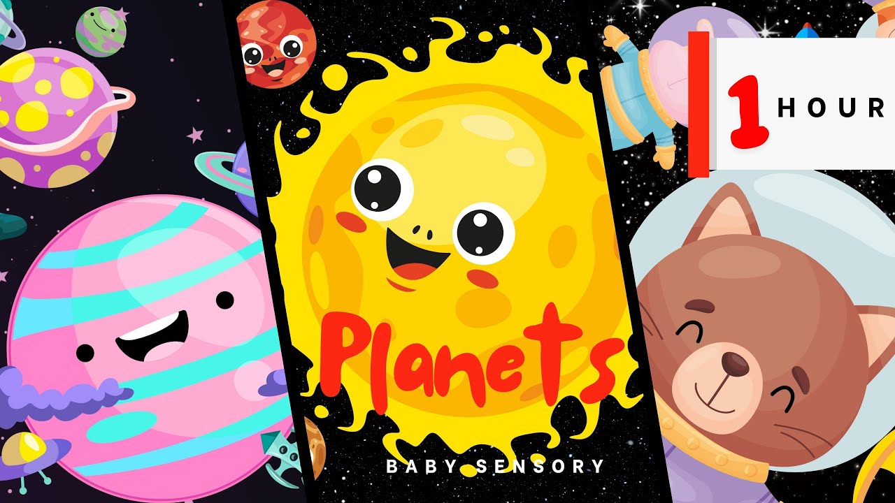 Flying Planets Colorful Rockets Sensory Video: Space Adventure for ...