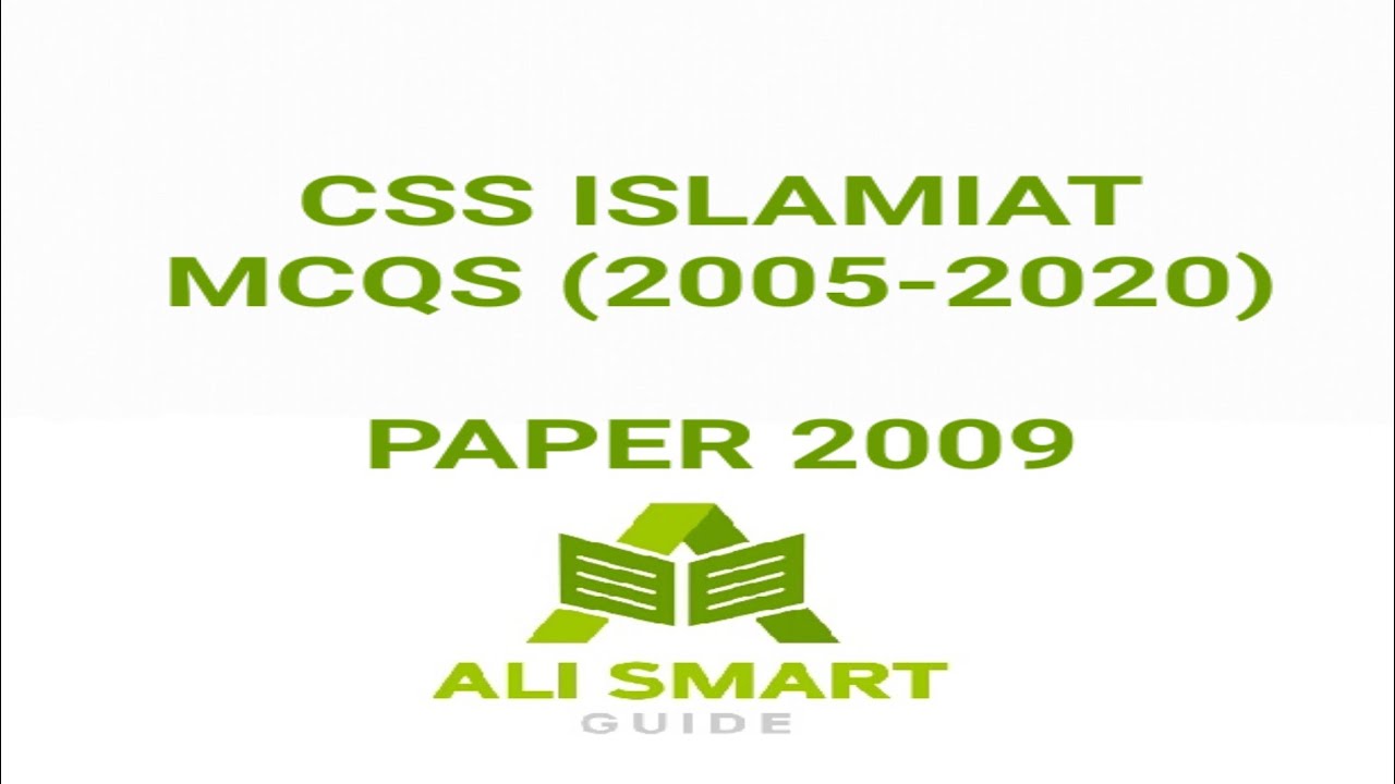 css Islamiat past paper 2009 - YouTube